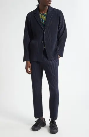 Issey Miyake Basics Pleated Straight Leg Pants