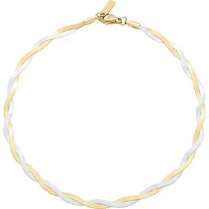 ST. MORAN Twisted Chain Anklet - Gold/ Silver