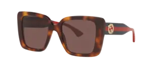 Gucci Tortoiseshell Square Frame Sunglasses - Brown