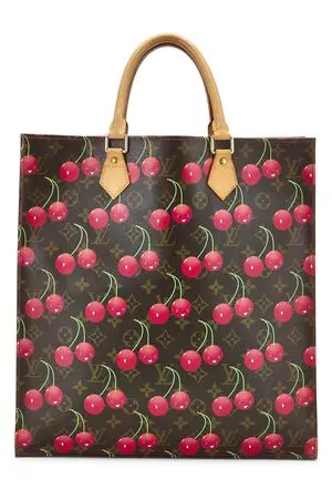 LOUIS VUITTON Takashi Murakami Monogram Cerises Sac Plat - Brown
