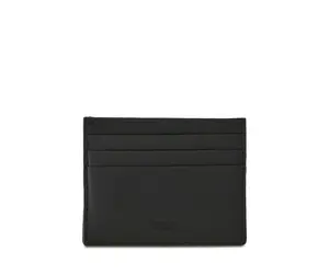 FERRAGAMO Gancio Woven Leather Card Case - Brown