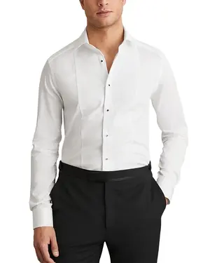 REISS Marcel Cotton Dinner Shirt - White