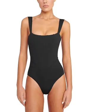 Staud Adelaide One Piece Swimsuit - Black