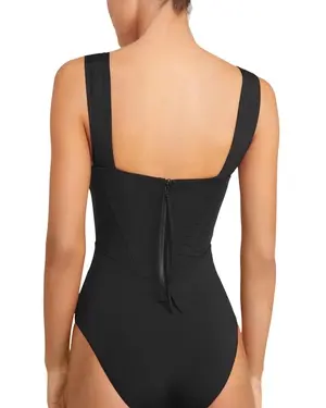 Staud Adelaide One Piece Swimsuit - Black