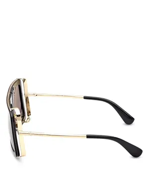 Max Mara Jean Rectangle Sunglasses, 57mm