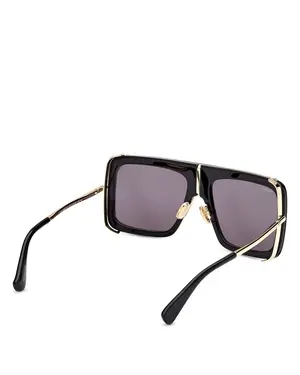 Max Mara Jean Rectangle Sunglasses, 57mm