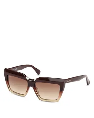 Max Mara Spark Rectangle Sunglasses - Brown/brown