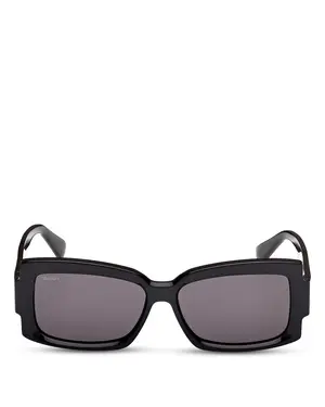 Max Mara Lee Rectangle Sunglasses, 57mm
