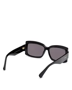 Max Mara Lee Rectangle Sunglasses, 57mm