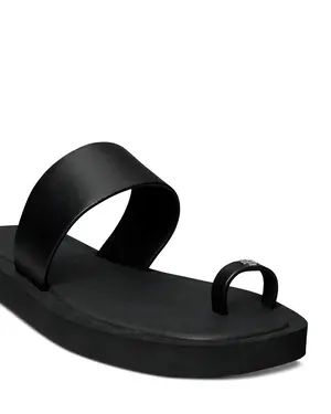 Tory Burch Toe Ring Flip Flop Sandals - Perfect Black