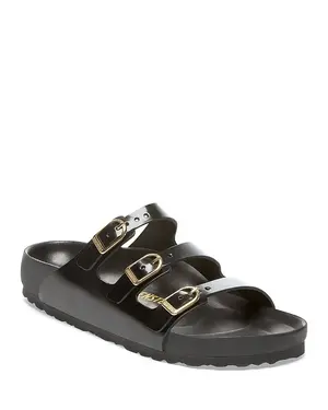 BIRKENSTOCK Florida High Shine Exquisite Sandals - Black