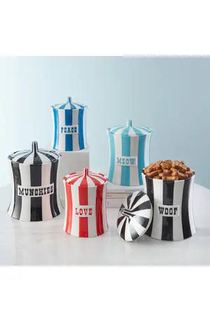 Jonathan Adler Vice Woof Canister - Orange