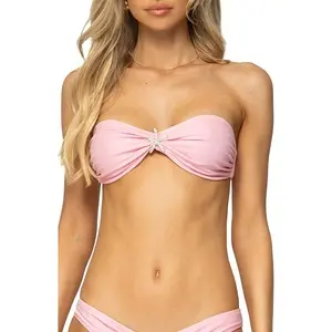 EDIKTED Starfish Bandeau Bikini Top - Pink