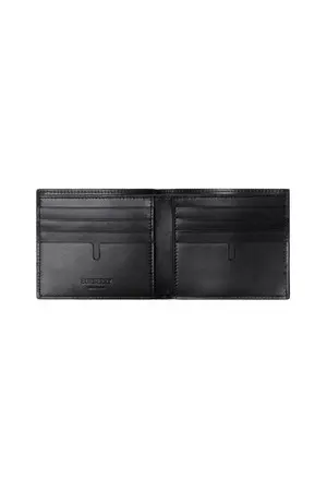 Burberry Embossed Check Bifold Wallet