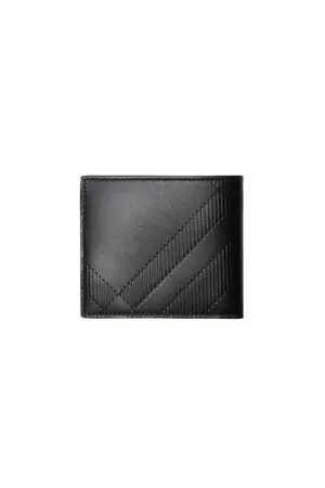 Burberry Embossed Check Bifold Wallet