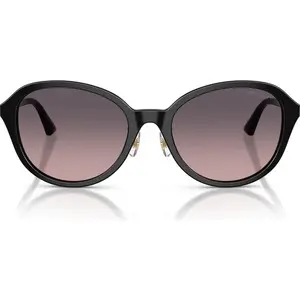 JIMMY CHOO 54mm Phantos Sunglasses - Black / Pink Gradient Grey