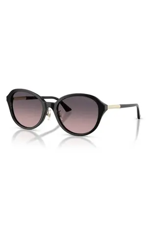 JIMMY CHOO 54mm Phantos Sunglasses - Black / Pink Gradient Grey