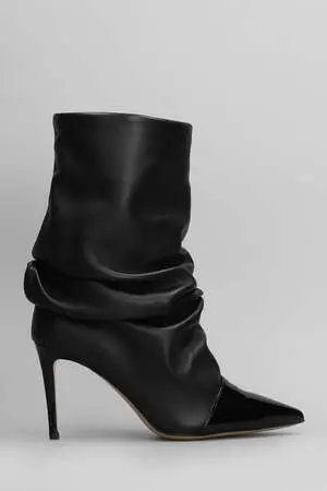 MARC ELLIS Samba Small High Heel Ankle Boots - Black