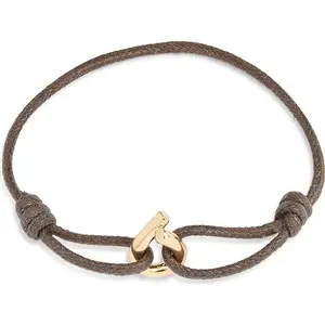 TABAYER Waxed Cotton Cord Bracelet - Brown Cord