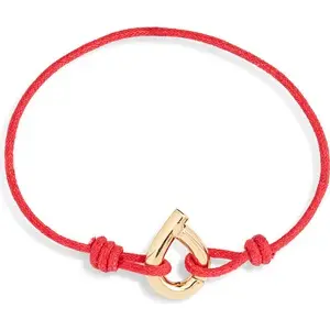 TABAYER Waxed Cotton Cord Bracelet - Red Cord