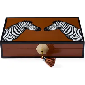 Jonathan Adler Zebra Lacquer Jewelry Box