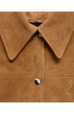 Mango Patch Pocket Suede Jacket
