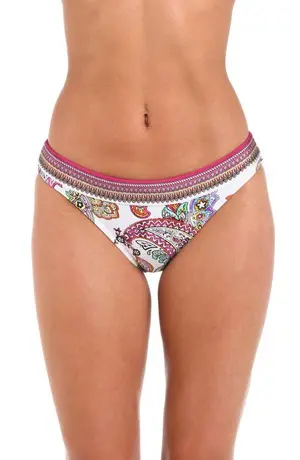 L'Agence Nicole Bikini Bottom - White Multi
