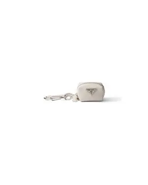 Prada Leather Bag Charm Neutral