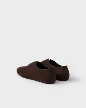 Prada Suede Laced Shoes - Dark Brown