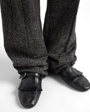 Prada Shuffle Antiqued Leather Mules - Black