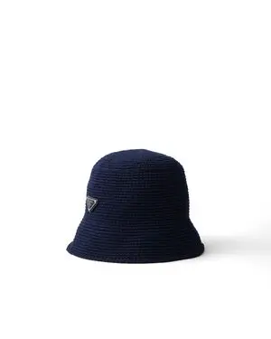Prada Crochet Bucket Hat - Blue
