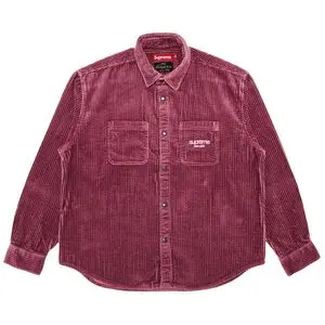 Supreme Wide Wale Corduroy Snap Shirt 'dusty