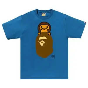 A BATHING APE Milo On Ape Head Tee - Blue