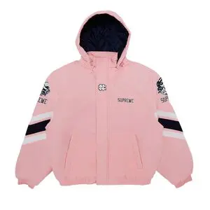Supreme X Mitchell & Ness Ncaa Hooded Stadium Jacket - Pink