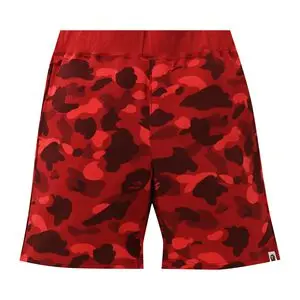 A BATHING APE Color Camo Sweat Shorts - Red
