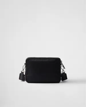 Prada Re-nylon And Saffiano Leather Shoulder Bag - Black