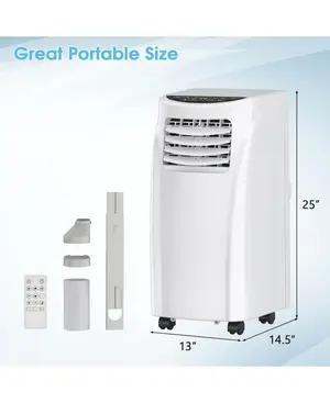 MECALE 8000 Btu Portable Air Conditioner With Sleep Mode And Dehumidifier Function