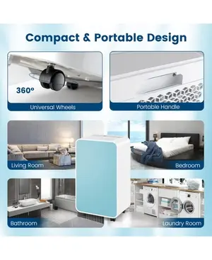 VOLENCA 32 Pints/day Portable Quiet Dehumidifier For Rooms Up To 2500 Sq. Ft