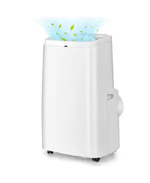 MECALE 12000 Btu 3-in-1 Portable Air Conditioner With Remote Control - White