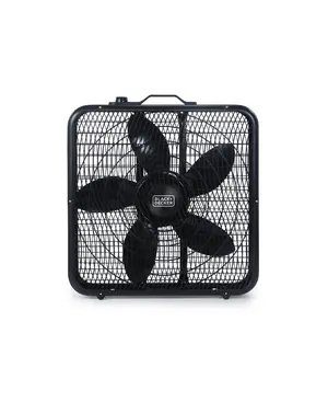 BLACK + DECKER Decker 20” Box Fan With 3 Speed Settings - Black