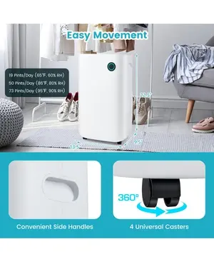 VOLENCA 4500 Sq. Ft Dehumidifier With 5 Modes And 3-color Indicator Light