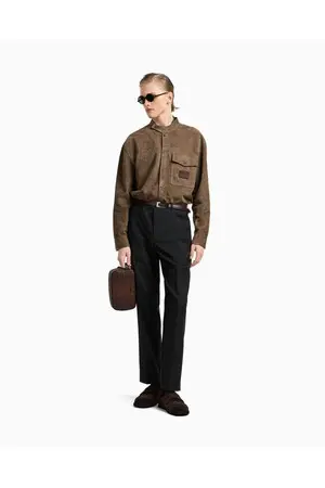 Emporio Armani Wool Poplin Chinos