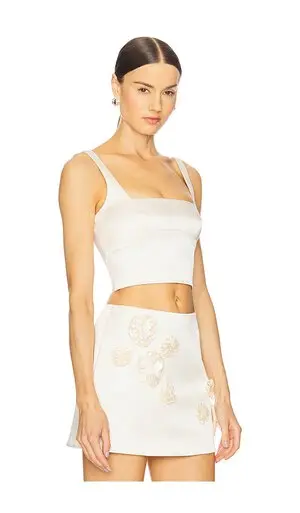 L'academie Ori Sateen Cropped Top