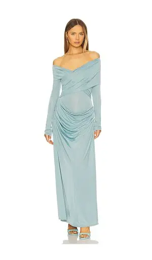 Paris Georgia Taylor Off-the-shoulder Maxi Dress