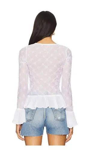 Free People Elias Smocked Blouse - Ivory