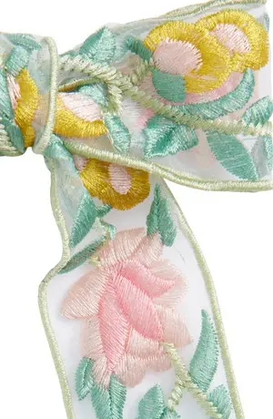 L. Erickson Sonoma Embroidered Bow Barrette