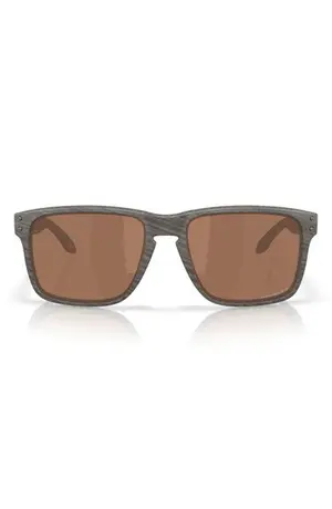 Oakley 61mm Prizm™ Polarized Rectangle Sunglasses - Light Wood