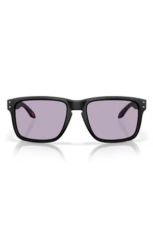 Oakley 61mm Prizm™ Polarized Rectangle Sunglasses Matte Black