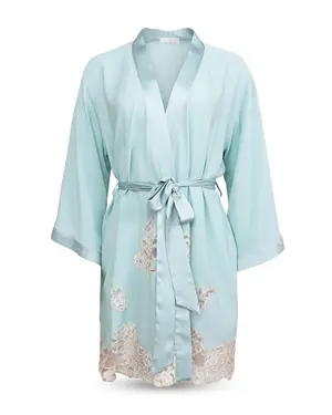 FLEUR DU MAL Lace Applique Robe - Frosted Mint