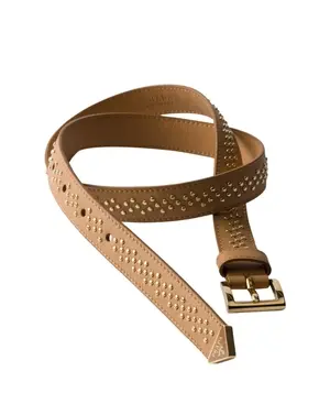 Prada Leather Studded Belt